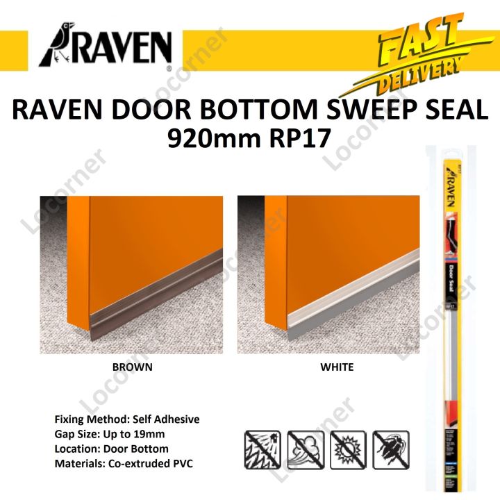 RAVEN RP17 Self Adhesive Door Bottom Sweep Seal / No Screw Door Seal ...