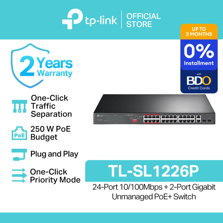 TP-Link Official Store | TL-SL1226P | 10/100Mbps 24-Port + 2-Port ...