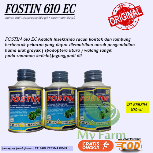 Fostin 610 Ec 100 Ml / Postin Insektisida Atau Obat Racun Semprot ...
