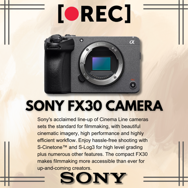 Sony FX30 & FX-30 ILME-FX30 Digital Cinema Camera with XLR Handle Unit ...
