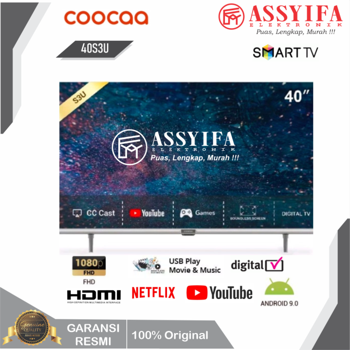 COOCAA Smart TV 40 Inch - Digital TV- OS COOLITA - HD - Bazel Less ...
