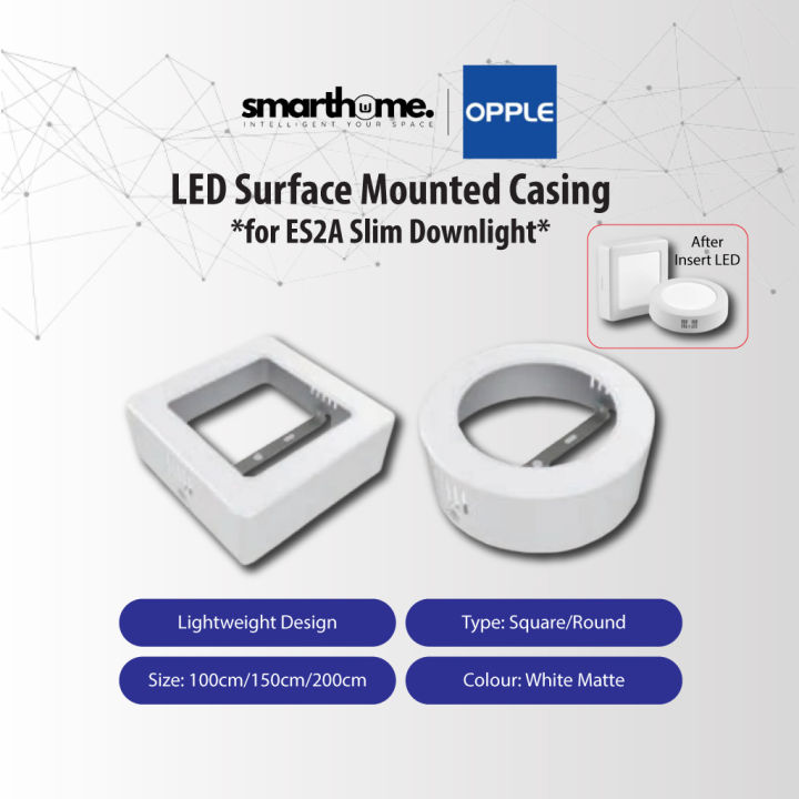 OPPLE LED Surface Mounted Casing (100/150/200cm) Round/Square - Casing ...