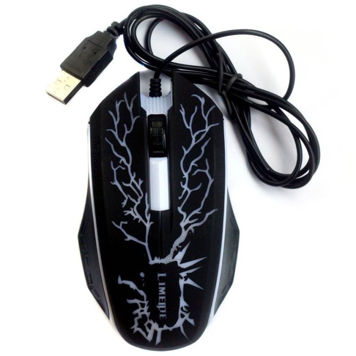 WOOQ LIMEIDE USB Optical Mouse เมาส์ไฟเปลี่ยนสี | Lazada.co.th