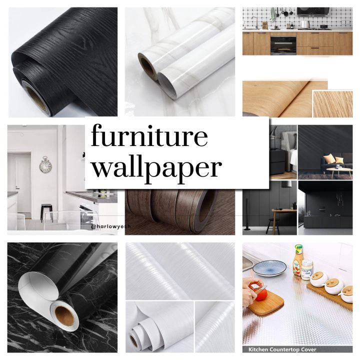 [SG STOCK] Fast Shipping 60cmx3M Thick Wallpaper Wood Wallpaper Self ...