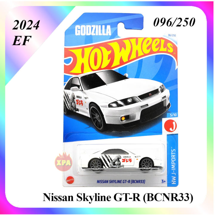 Hot Wheels JDM Diecast Cars Nissan Skyline GT-R (BCNR33) R33 gtr (White ...