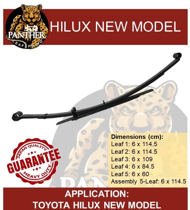 Molye / Leaf Spring for Toyota Hilux New Model Rear (MATIBAY) | Lazada PH