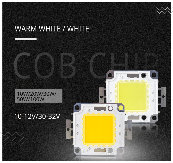10W 20W 30W 50W 100W COB Chip LED DC 9-12V 30-36V tích hợp ma trận Diode Hạt Tự Làm đèn pha ...