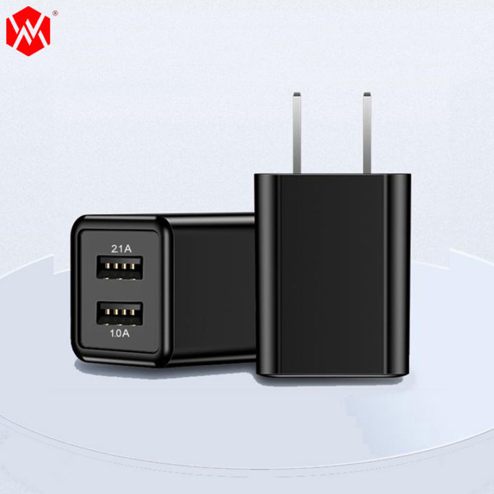 WM-021 2.1A/1.0A Dual Output USB Port Fast Charging Travel Adapter ...