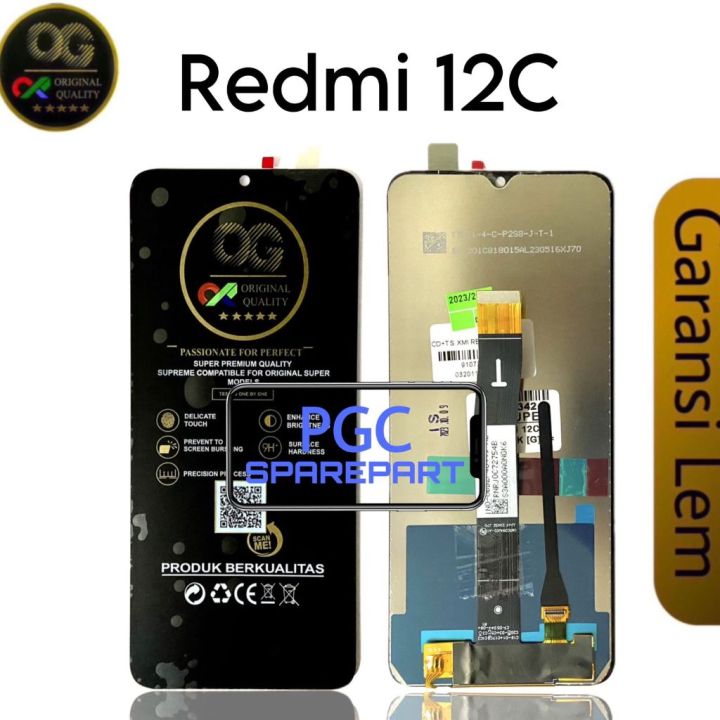 ORIGINAL SUPER OG - LCD Touchscreen Fullset Xiaomi Redmi 12C ...