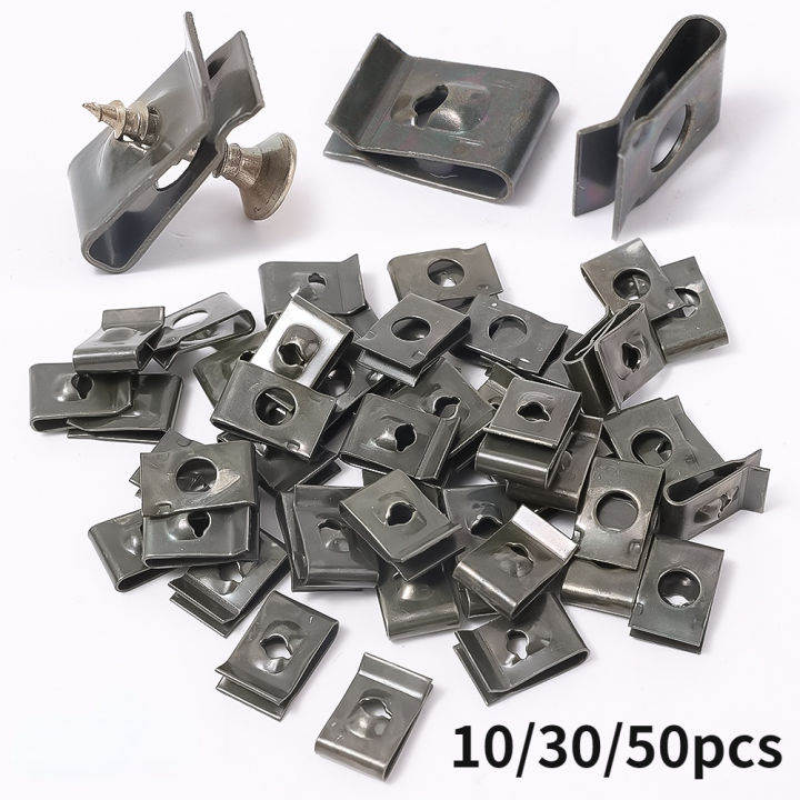 10/30/50pcs Self-tapping Screw Washer U Type Metal Clip Fastener for ...