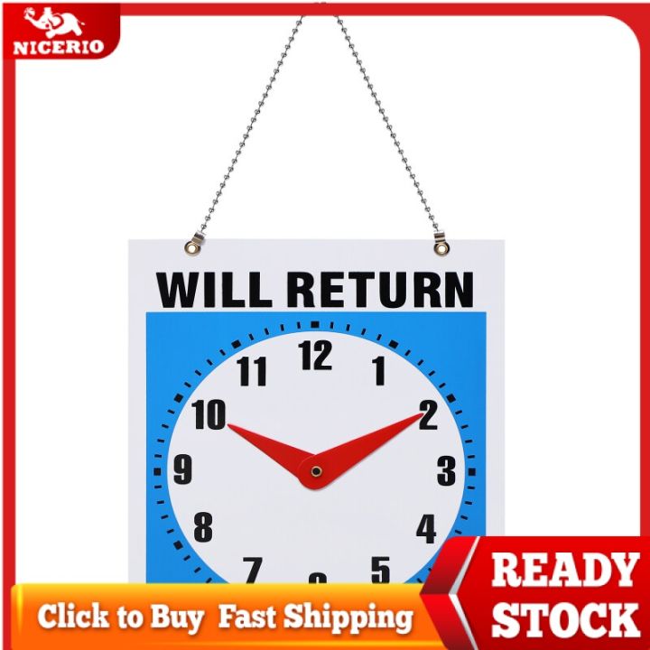 NICERIO Letter A Ornament Outdoor Sign Will Return Clock Sign Will ...