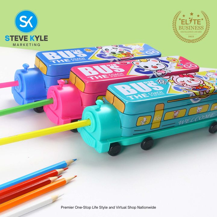 Korean Creative Cartoon Pencil and Sharpener Box Pencil Case Double ...