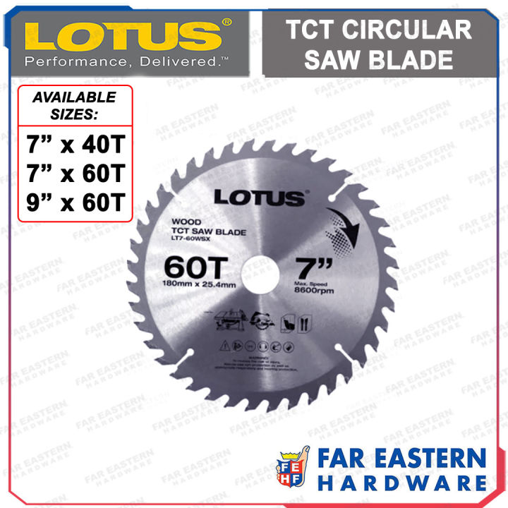 LOTUS TCT Carbide Circular Saw Blade for Wood 7" | 9" 40T | 60T LTAC ...