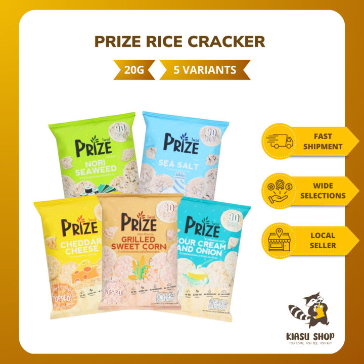 Prize Rice Chips 20g – Popped Rice Cracker, Gluten-Free, Low Calories ...