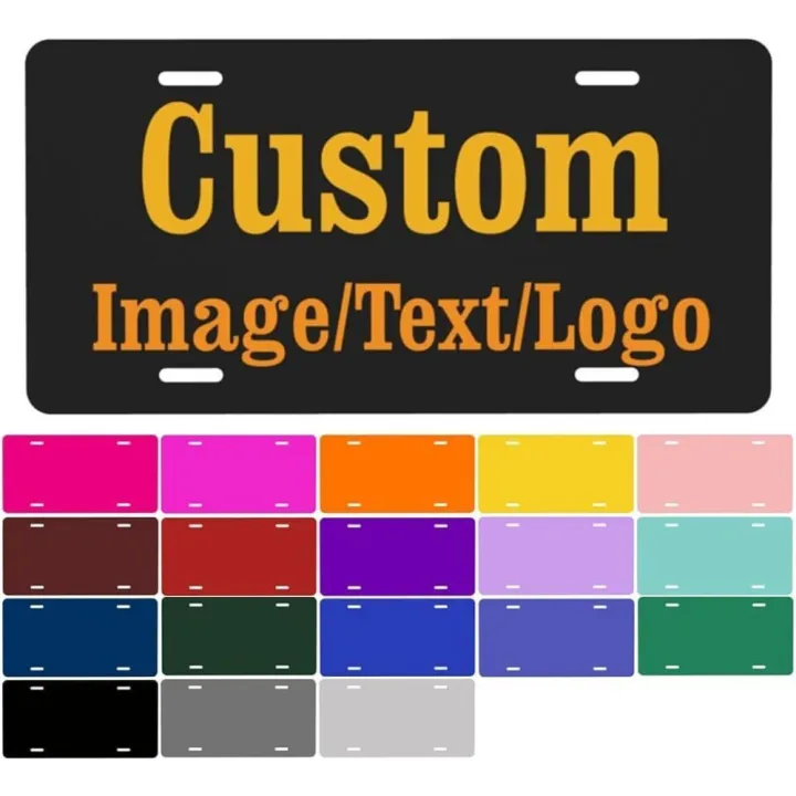 Personalized Custom Aluminum License Plate Car Tag Your Name & Color ...