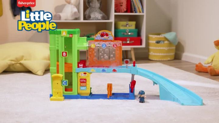 LZD Fisher-Price Little People Toddler Playset Light-Up Learning Garage ...