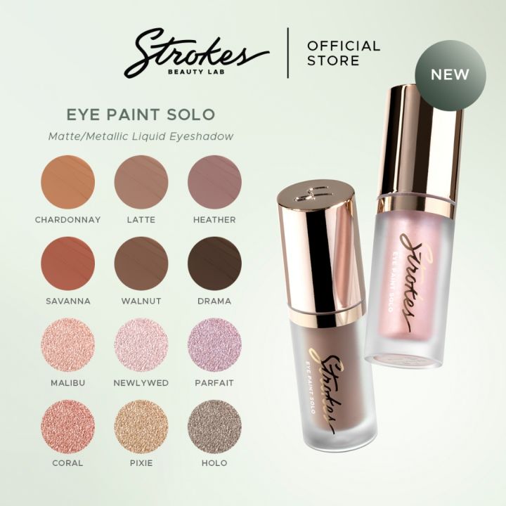 Strokes Eye Paint Solo [Matte & Metallic Liquid Eyeshadow] | Lazada PH