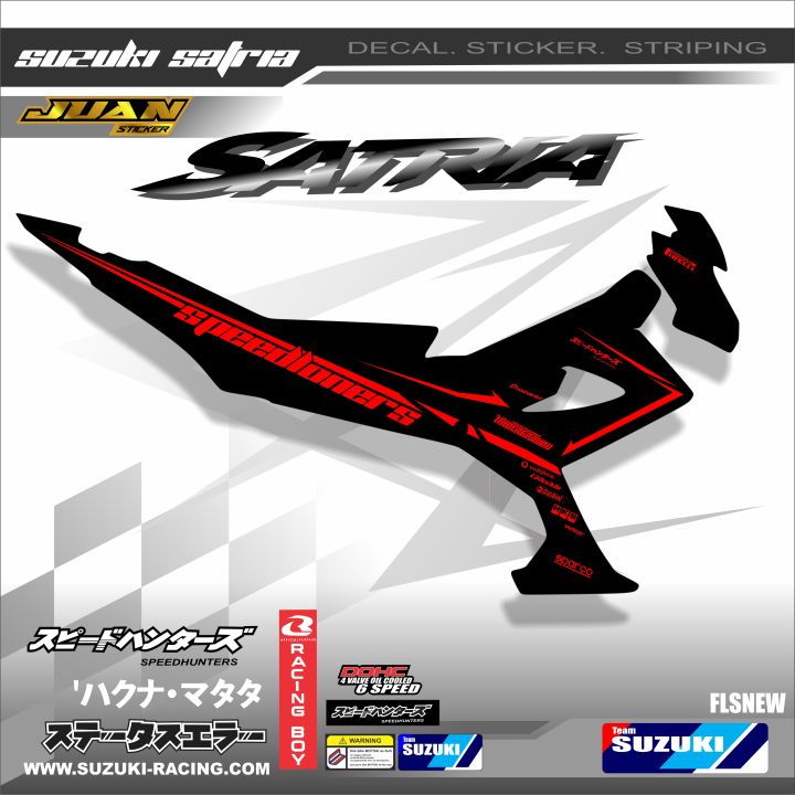 STRIPING STICKER MOTOR SUZUKI SATRIA FU FACELIFT 2013 2014 2015 STIKER ...