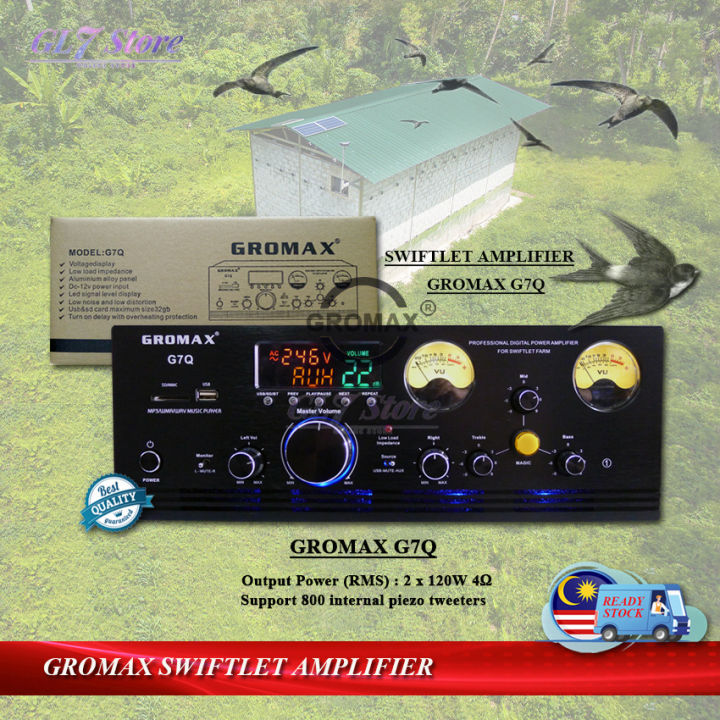 GROMAX G7Q PROFESSIONAL SWIFTLET POWER AMPLIFIER FOR SWIFTLET FARMING ...