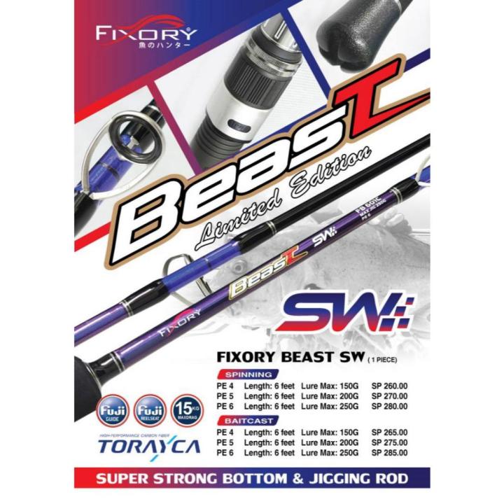 NINJA - BEAST SW ROD FIXORY FBSW 601S (PE4, PE5, PE6 ) ORIGINAL FUJI ...