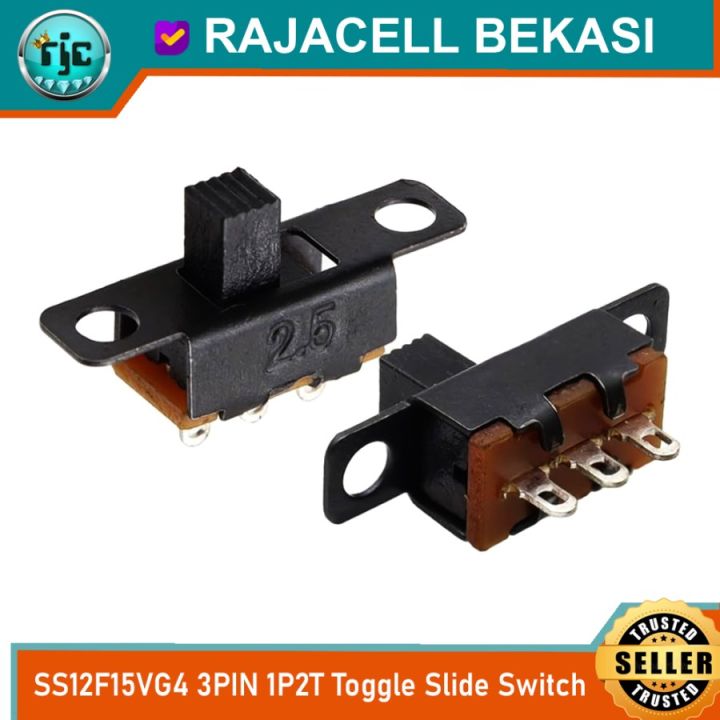 2PCS SS12F15 4MM 3pin toggle slide switch 1P2T Saklar geser 3 kaki 2 posisi | Lazada Indonesia