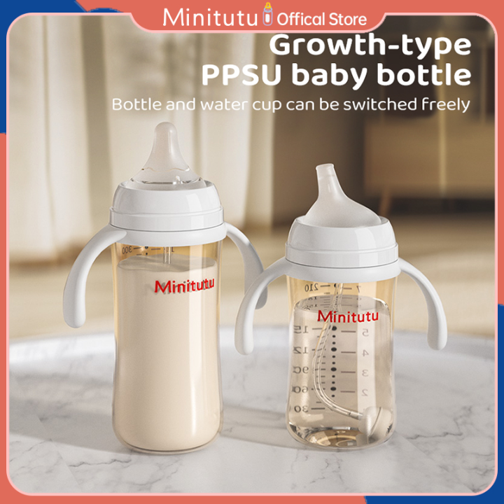 Minitutu Botol Susu Bayi Bahan PPSU dan Sippy Cup dengan Skala Suhu ...
