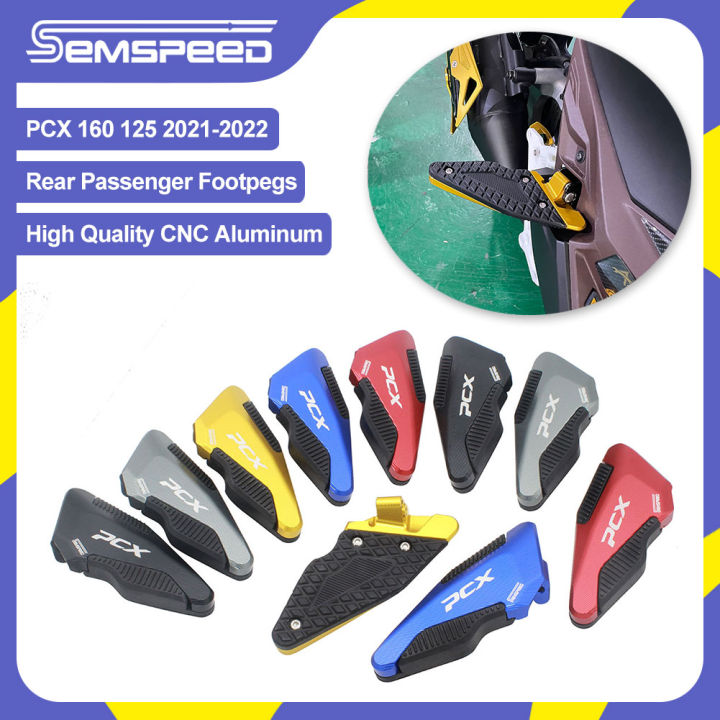 SEMSPEED Motorcycle CNC Rear Footrest Footpegs Passenger Foot Rest Pegs ...