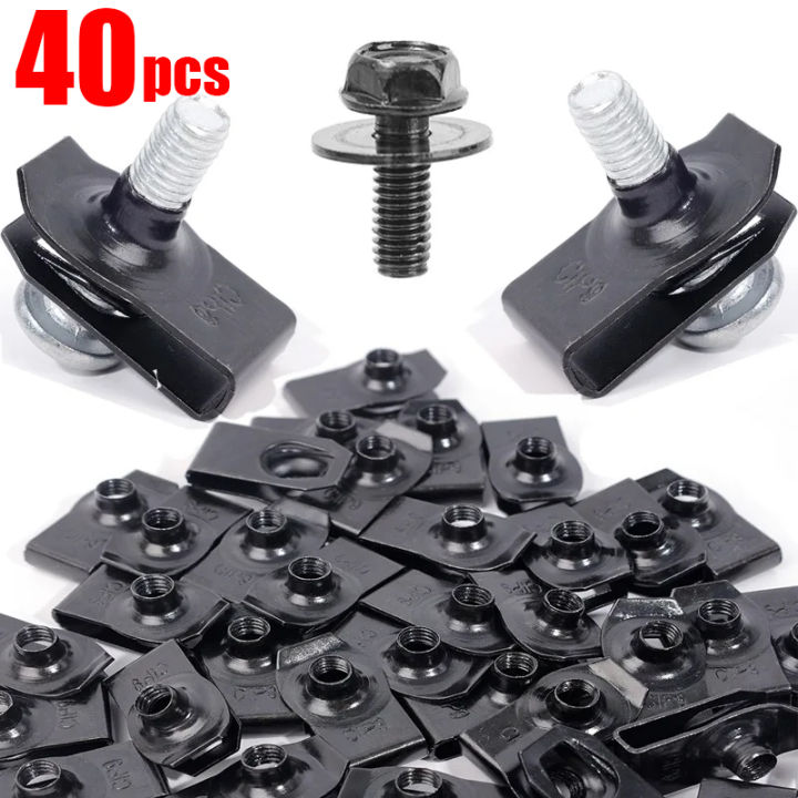 40pcs Car U-nut Clips for M4 M5 Engine Cover Undertray Splash Shield ...