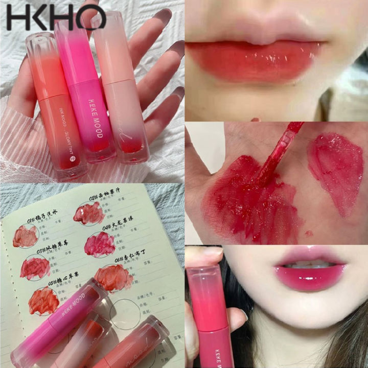 HKHO Water-light Mirror Lip Glaze Moisturizing Non-fade Lipstick ...