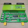 Tekiro Kunci Sok Set 24 PCS 8-32 MM dengan Rachet dan Ekstensi 6 Titik ...