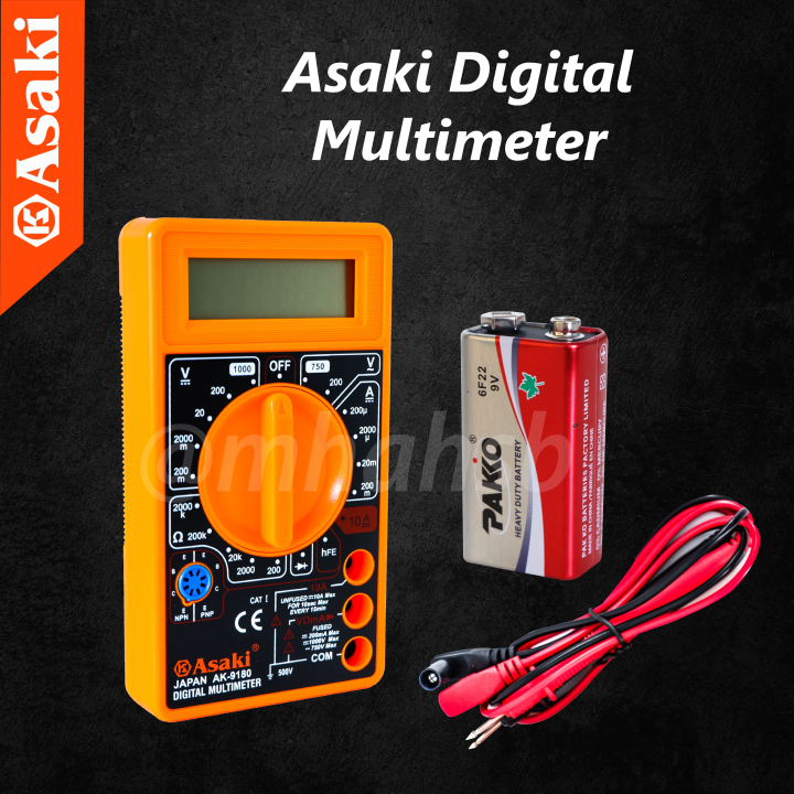 ASAKI AK-9180 Digital Multimeter | Lazada