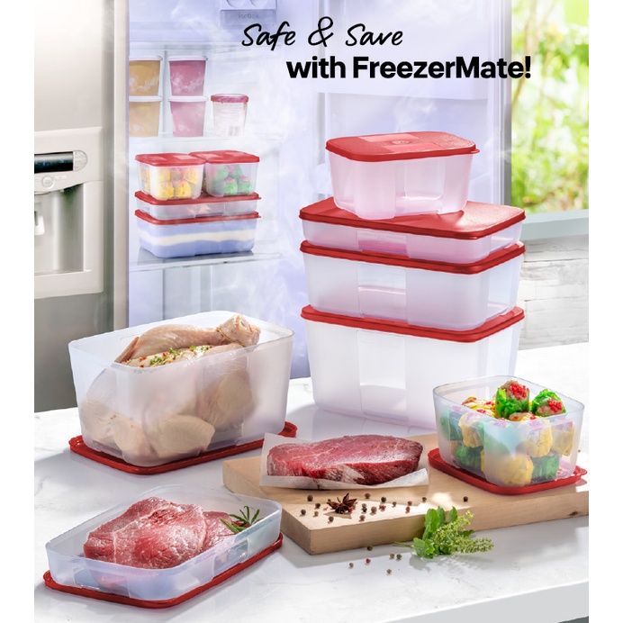 Tupperware FreezerMate Set 650ml (4) - 2.3L (2) / FreezerMate Medium l ...