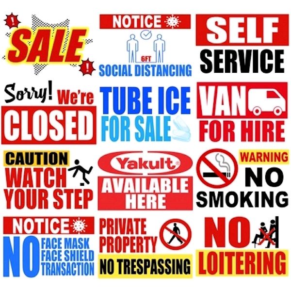 SIGNAGE LAMINATED A4 SIZE ( CHOOSE OR SEND YOUR LAYOUT ) | Lazada PH