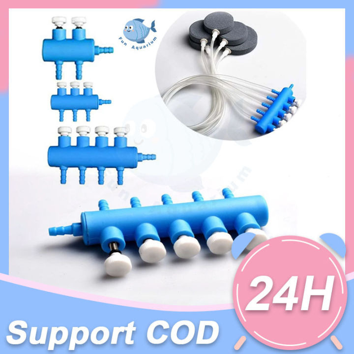 Air Pump Hose Splitter Fish Tank Adjustable Distributor Oxygen Control ...