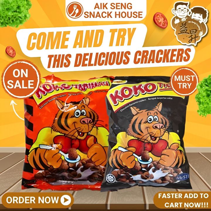 40 packs x 5gm/10gm - Cap King Kong Koko Chocolate Flavoured Crackers ...