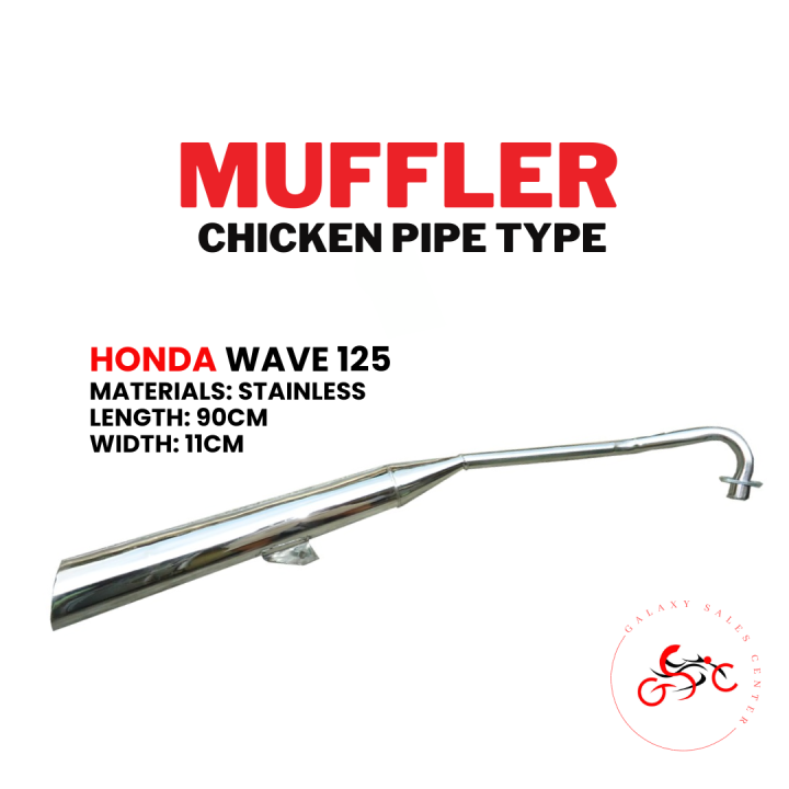 STAINLESS MUFFLER CHICKEN PIPE TYPE FOR HONDAI WAVE 125 | Lazada PH