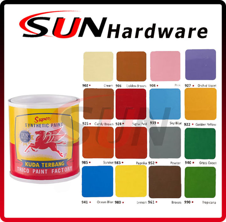 Cat Kuda Terbang Kaleng Kecil 100 Ml Minyak Kayu Besi Plastik Trico Paint | Lazada Indonesia