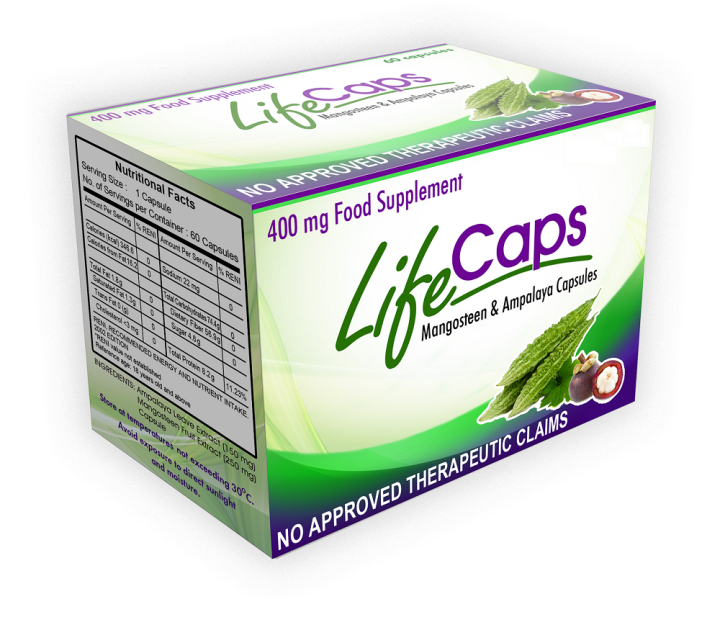 LIFECAPS Mangosteen and Ampalaya 400mg Food Supplement 1 Capsule ...