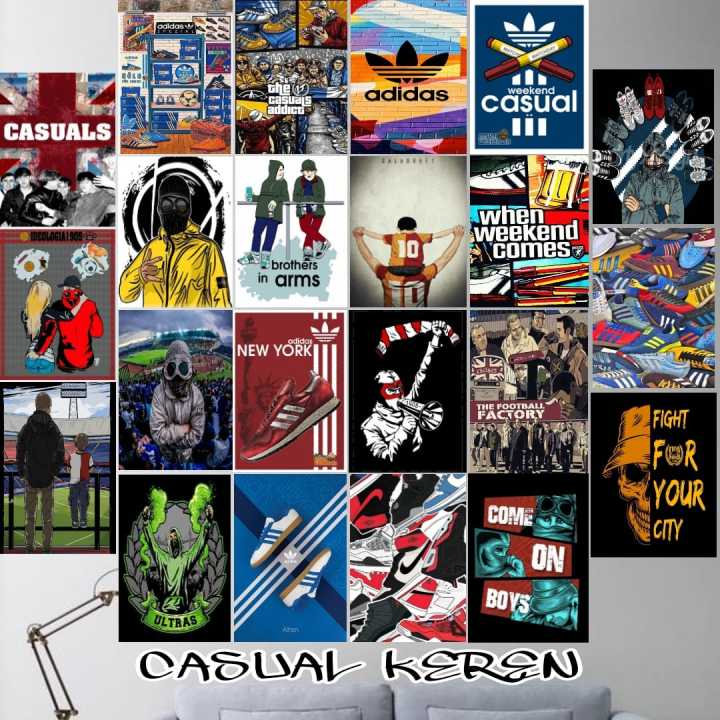POSTER MOTIF CASUALL KEREN 50 PCS /POSTER A6 A5 A4 A3/ POSTER KEREN ...