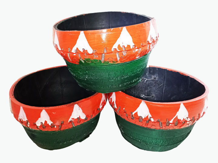 EUGENE'S Rubber Plant Pot set-3pcs (small 16 x 10 cm) | Lazada PH