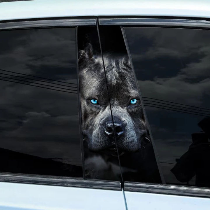 2pcs Animal Image Car B-Pillar Vinyl Decal Diy Car Door Pillar ...