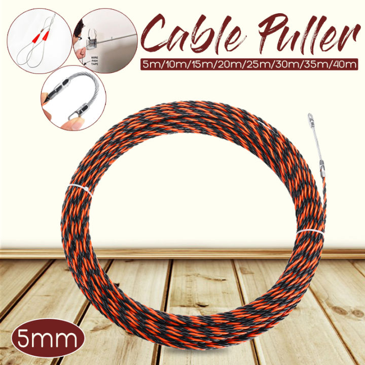 high quality 5-40m 5mm Fiberglass Nylon Fish Tape Cable Puller Pulling ...