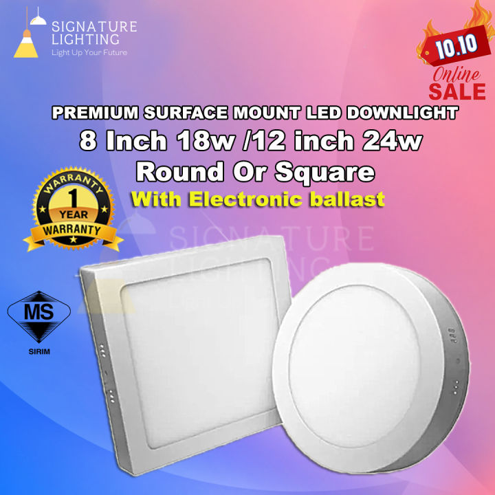 Led Surface Downlight / Led Surface Mounted Panel Light 18w 24w 7" 9 ...