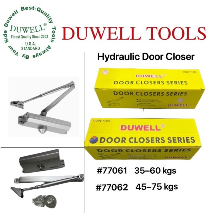 Duwell Hydraulic Door Closer 35 to 70kg kilo automatic close exit gate ...