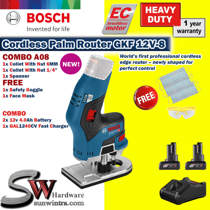 Bosch Cordless Palm Router GKF12V-8 Professional GKF 12V-8 , **SOLO or ...