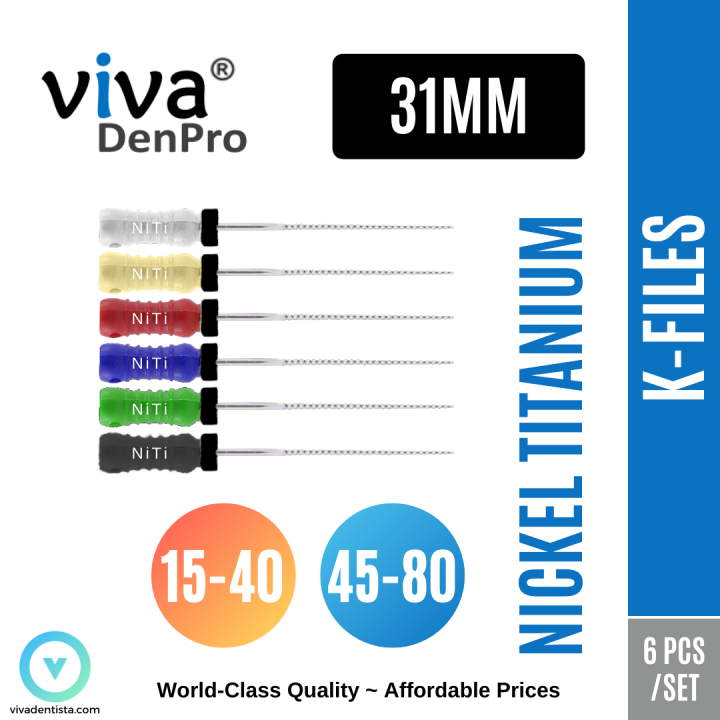 VIVA DENPRO Endo Files Niti K-Files 31mm | Lazada PH