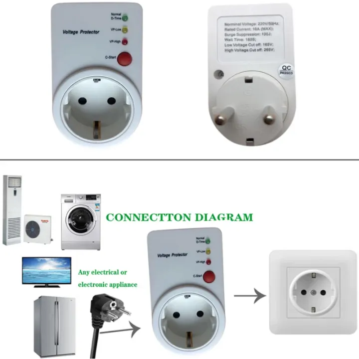 [HOT HLKASDHF 128] Automatic Voltage Protector Switcher AVS 16A 220V ...