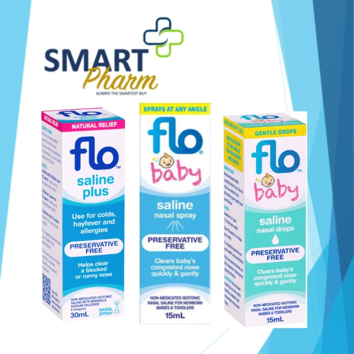 FLO SALINE NASAL SPRAY / DROPS 15ML / 30ML EXP04/2026 | Lazada