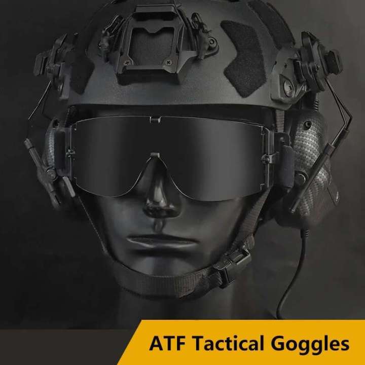 Military Anti Fog Goggles, Tactical Airsoft Skiing Eye Glasses, Motor ...