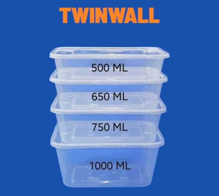 kotak Makan/kotak Bekal Transfaran Thinwall Food Container Serbaguna Ukuran 500mL/650ML/750ML ...